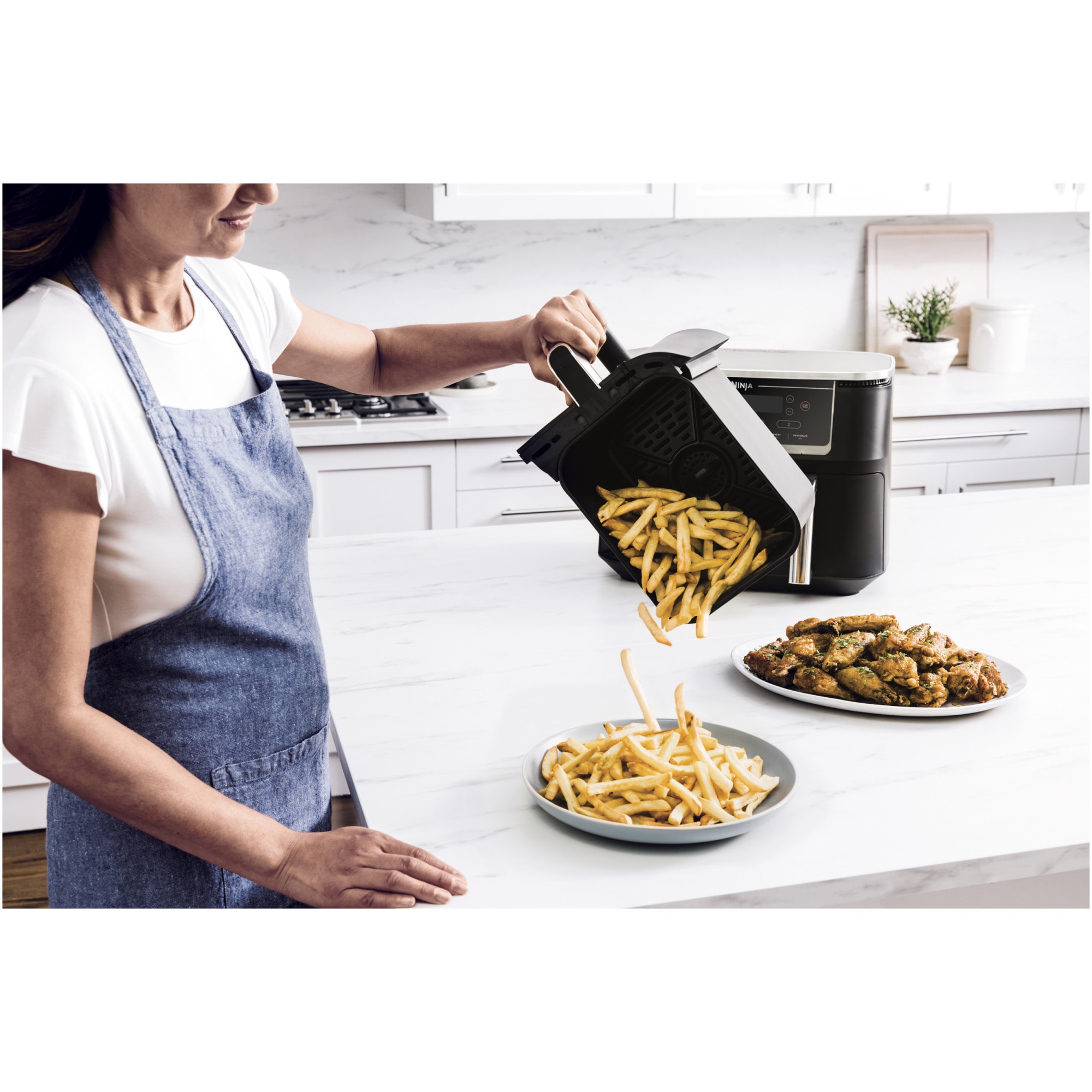 Фритюрник с горещ въздух Ninja Foodi Max Dual Zone AF451EU, 2470 w ...