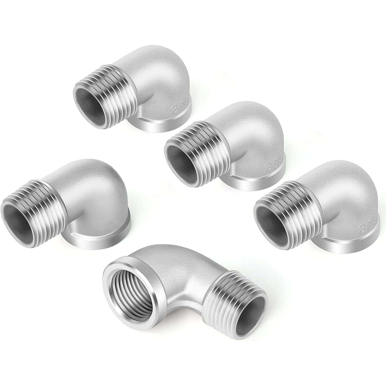 Set 5 Coturi, KkvoGmle, Inox, BSP 3/4"- 3/4", Argintiu - eMAG.ro