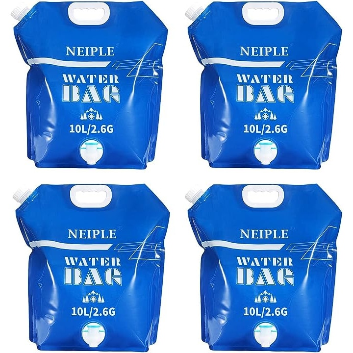 Recipient Pliabil, Set de 4 Pungi pentru Lichid, 10 litri, 2 iesiri ...