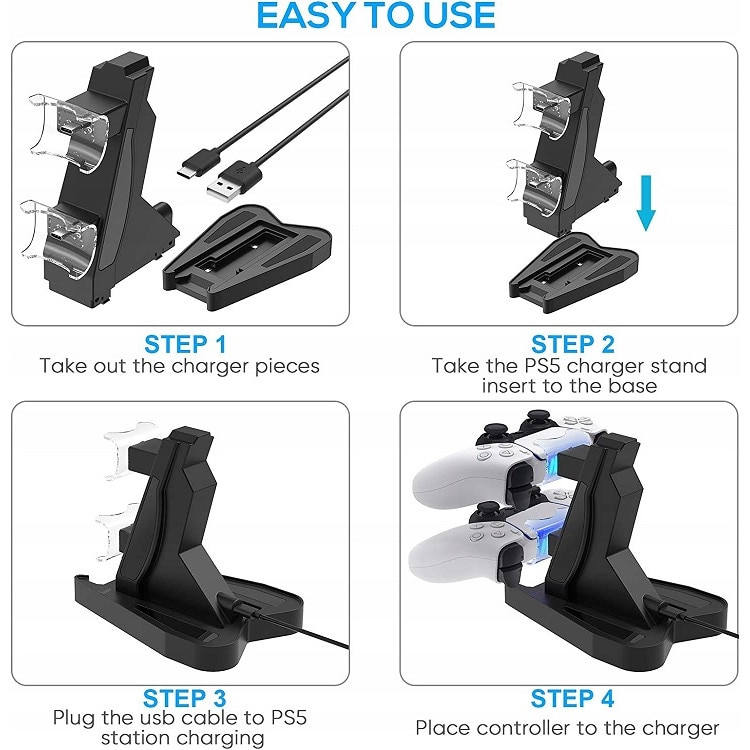 Statie de Incarcare Dubla Pentru Controller PlayStation 5, Stand/Dock ...