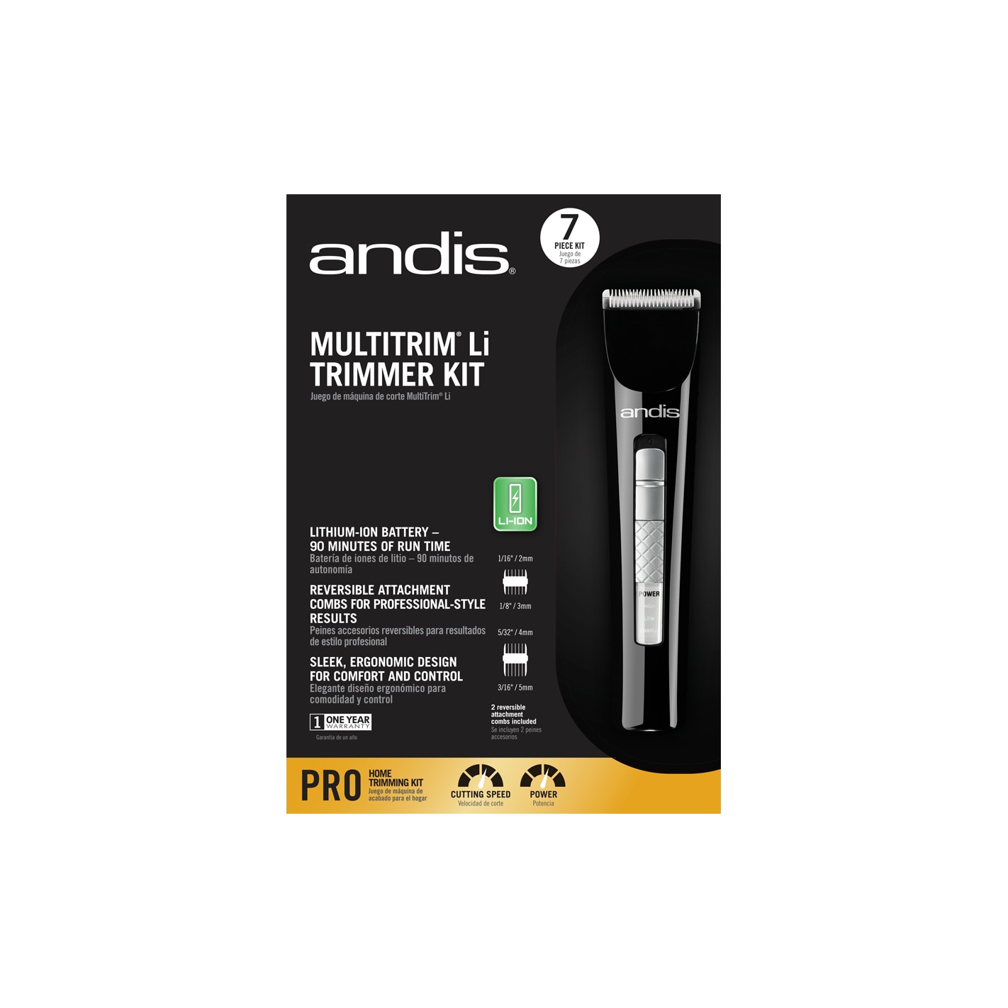 Trimmer profesional, Andis Multitrim CLT, pentru animale, lama din otel ...