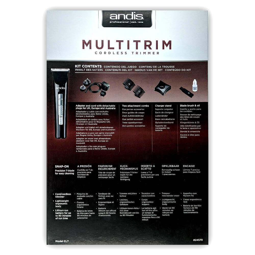 Trimmer profesional, Andis Multitrim CLT, pentru animale, lama din otel ...
