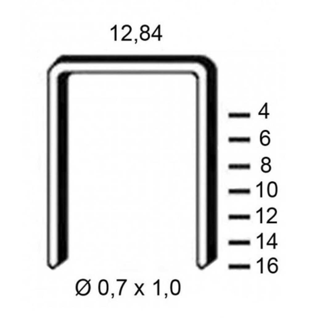 Capse metalice tapiterie 8 mm, TIP 380(80), 24.000 buc/cutie, agrafe 80 ...