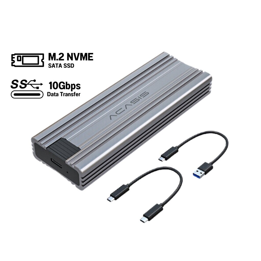 Carcasa Rack SSD NVMe M.2 Acasis, Viteza transfer 10Gbps, Cablu USB-C ...