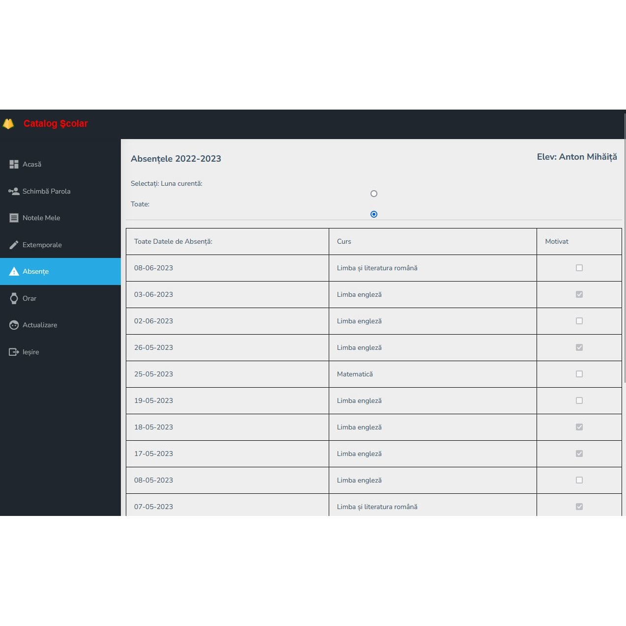 Catalog Scolar Electronic -abonament anual - eMAG.ro