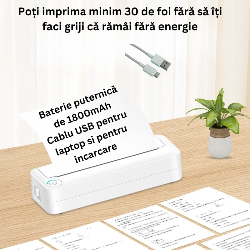 Imprimanta Termica Portabila A4, Aplicatie Pentru Android Si iOS ...