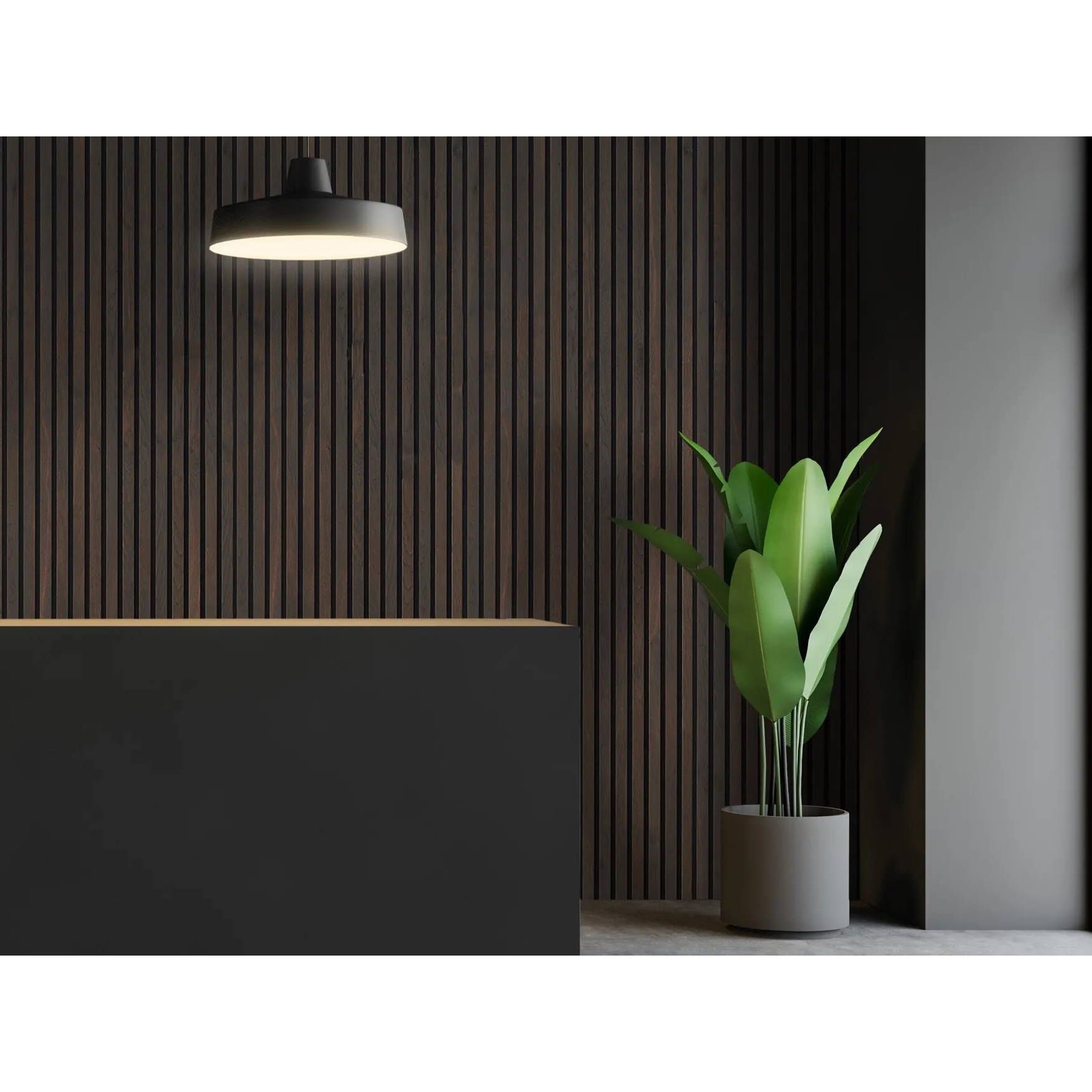 Riflaj MDF decorativ LDA PREMIUM de tip Panou Acoustic, Stejar Tabac ...