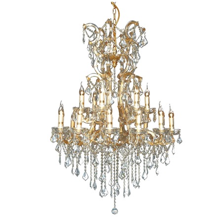 Candelabru din cristal si metal auriu Ø 85 cm x 120 / 230 h - eMAG.ro