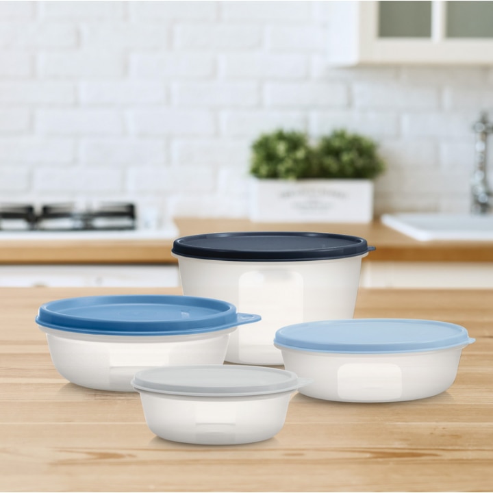 Комплект купи, Tupperware, прозрачни, 4 части, 300 ml, 630 ml, 950 ml ...