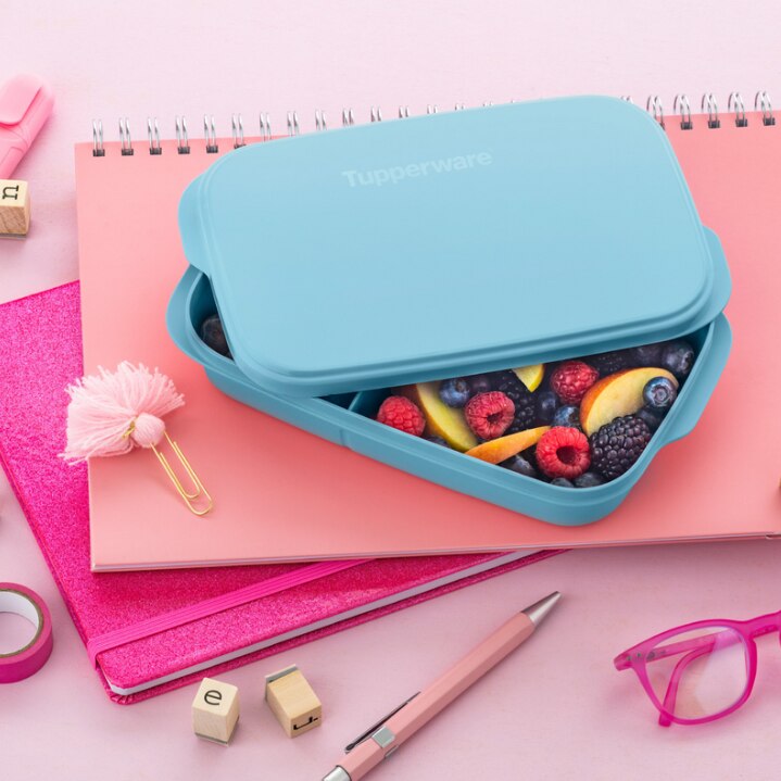Caserola, Tupperware, compartimentata, 550 ml, aqua - eMAG.ro