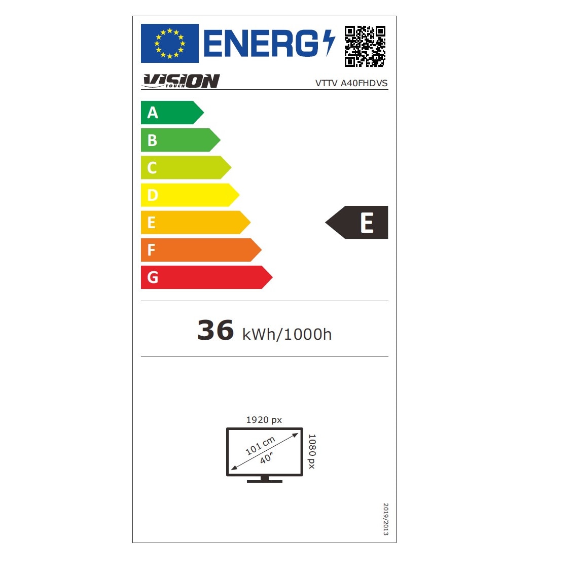 Televizor Smart LED Vision Touch VTTV A40FHDVS, 101 cm, Clasa E - eMAG.ro