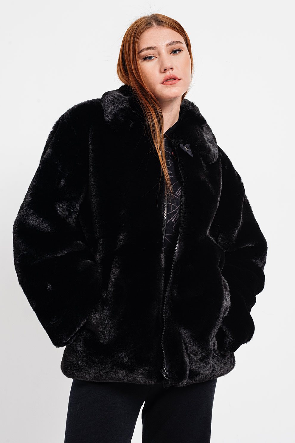 Puma, Geaca de blana sintetica, Negru, M - eMAG.ro