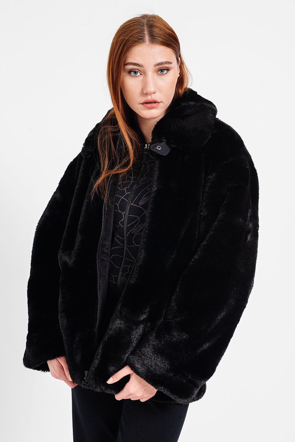 Puma, Geaca de blana sintetica, Negru, M - eMAG.ro