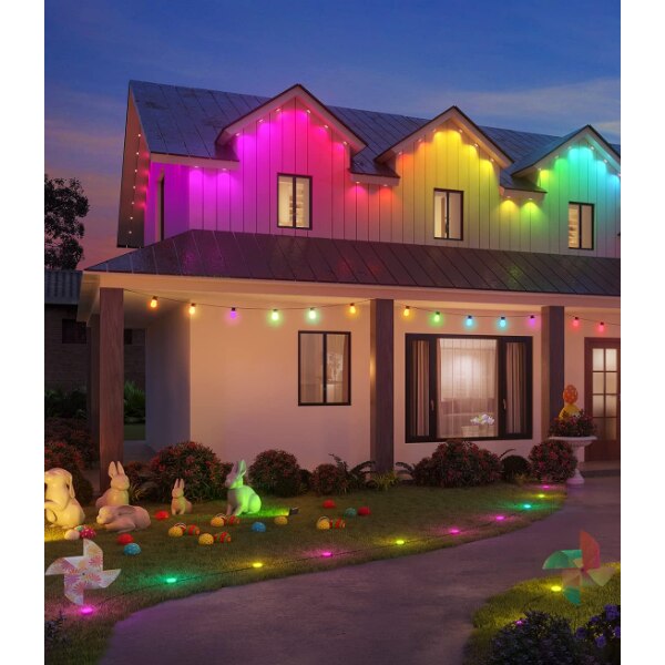 Luminite decorative de exterior Govee, becuri inteligente LED Wifi ...