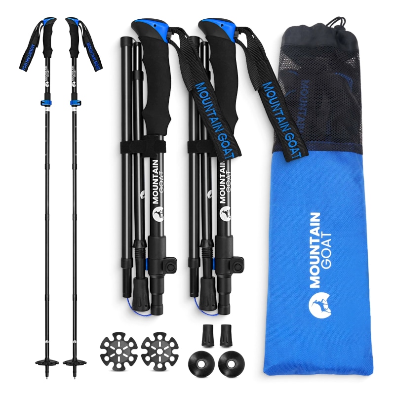 Set 2 bete trekking walking pentru drumetie PRO+, 4 varfuri, rozete ...