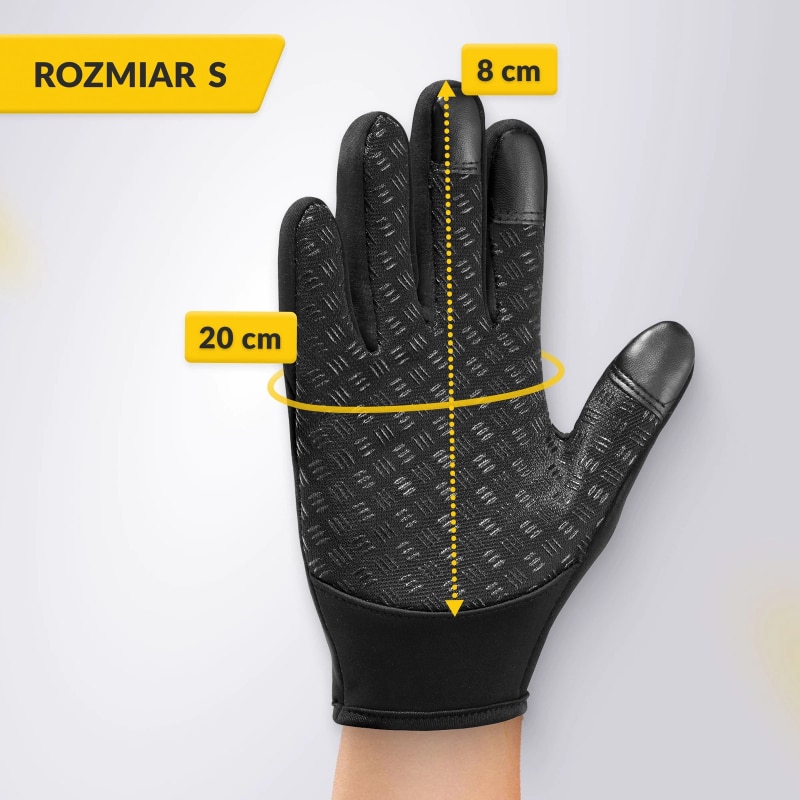 Manusi termice pentru alergare 4FIZJO, Rezistente vant, Compatibile ...