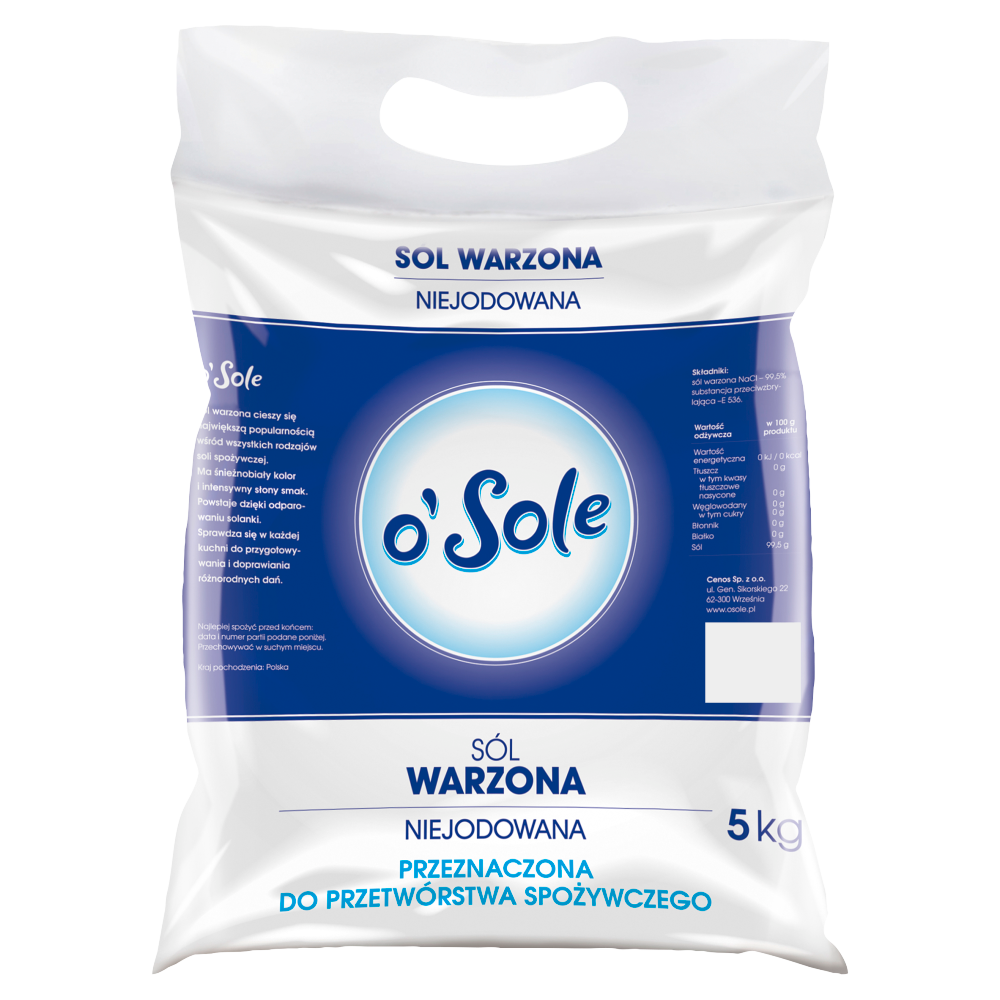 Sare alimentara neiodata, O'Sole, 5KG - eMAG.ro