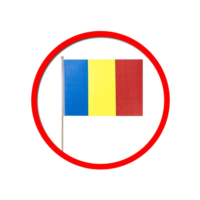 Steag Romania cu maner, 29x39 cm, Lemn, ATU-089479 - eMAG.ro