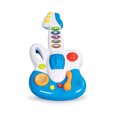 Set Chitara pentru Copii, Control volum, 5 Butoane Colorate cu Sunet de ...