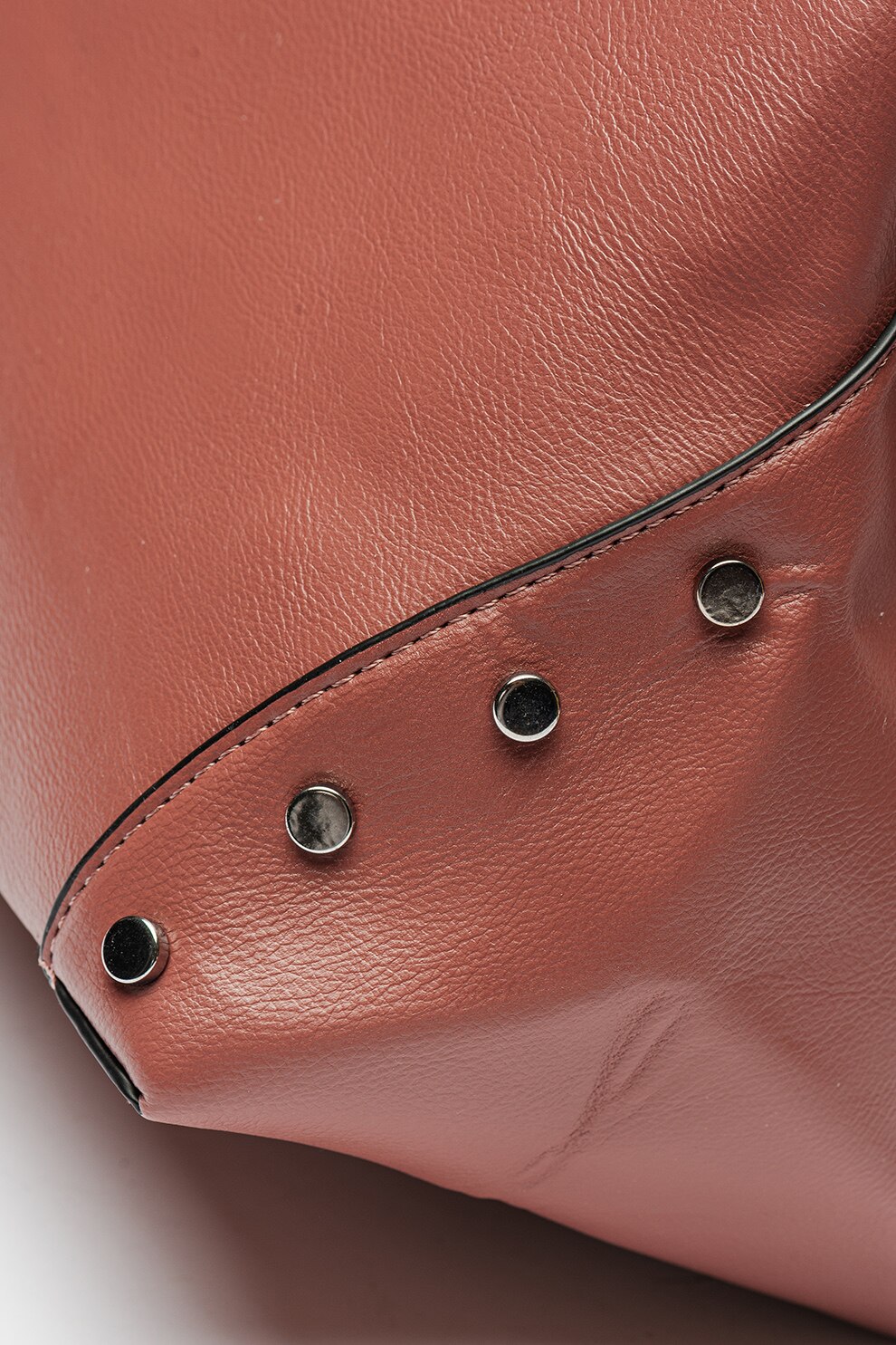 Francesca Rossi, Geanta de piele ecologica cu aplicatie cu nituri, Roz ...