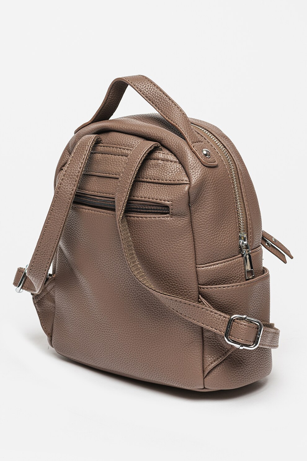 Francesca Rossi, Rucsac de piele ecologica cu buzunare exterioare, Maro ...