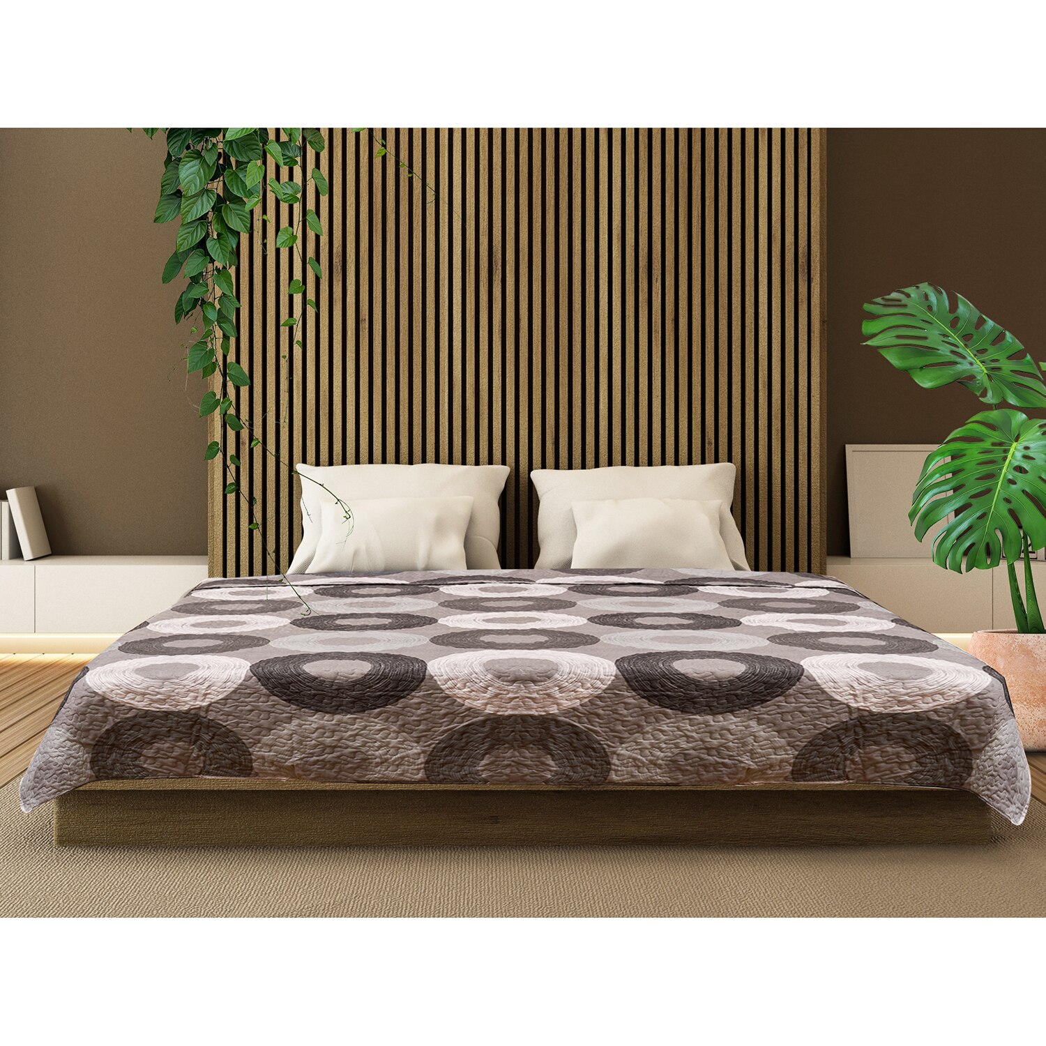 Кувертюра Circle Heinner Home, 200x220 см, Капитонирана, Микрофибър ...