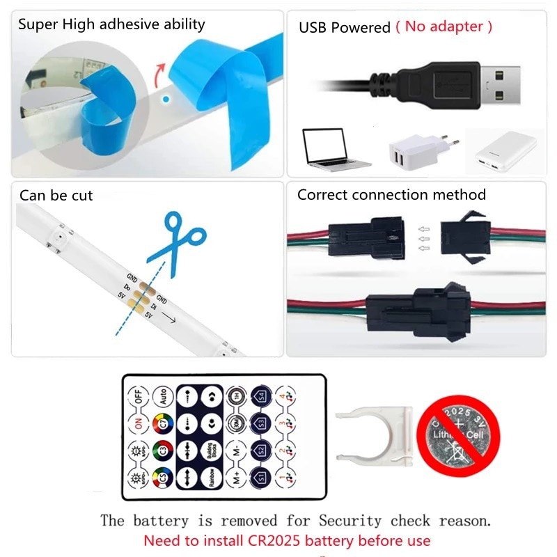 Kit Banda LED, Cafuneplus®, 5050 RGB, Exterior IP20, Telecomanda ...