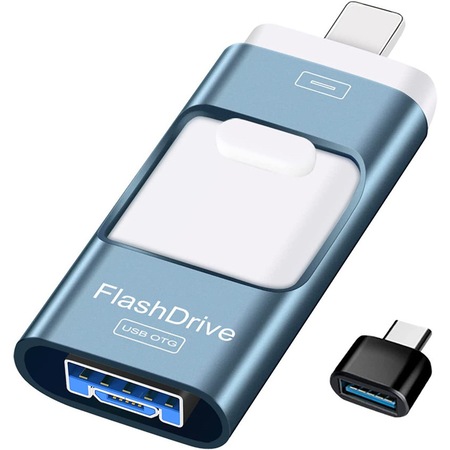 Memorie USB, Flash Drive, 256 GB, iOS/USB 3.0/Micro USB/Type-C ...