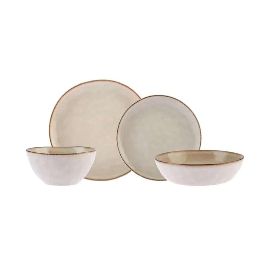 Set de vesela pentru 6 persoane Aria Beige Reactive, Karaca, Portelan ...