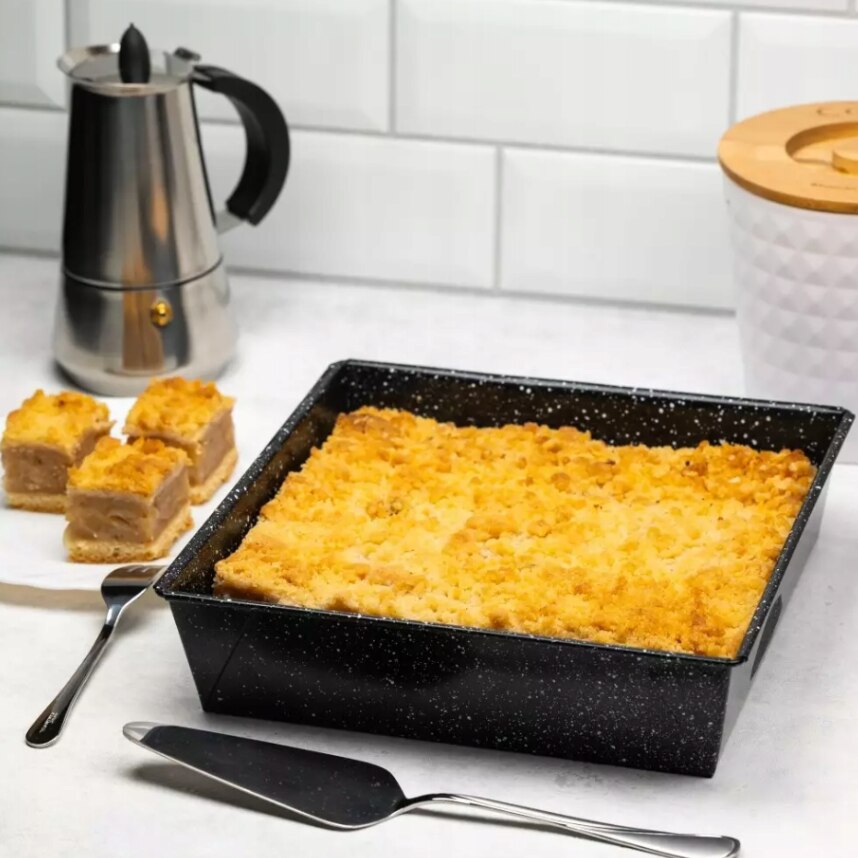 Tava patrata pentru copt prajituri, 24x24x6 cm, Kinghoff - eMAG.ro