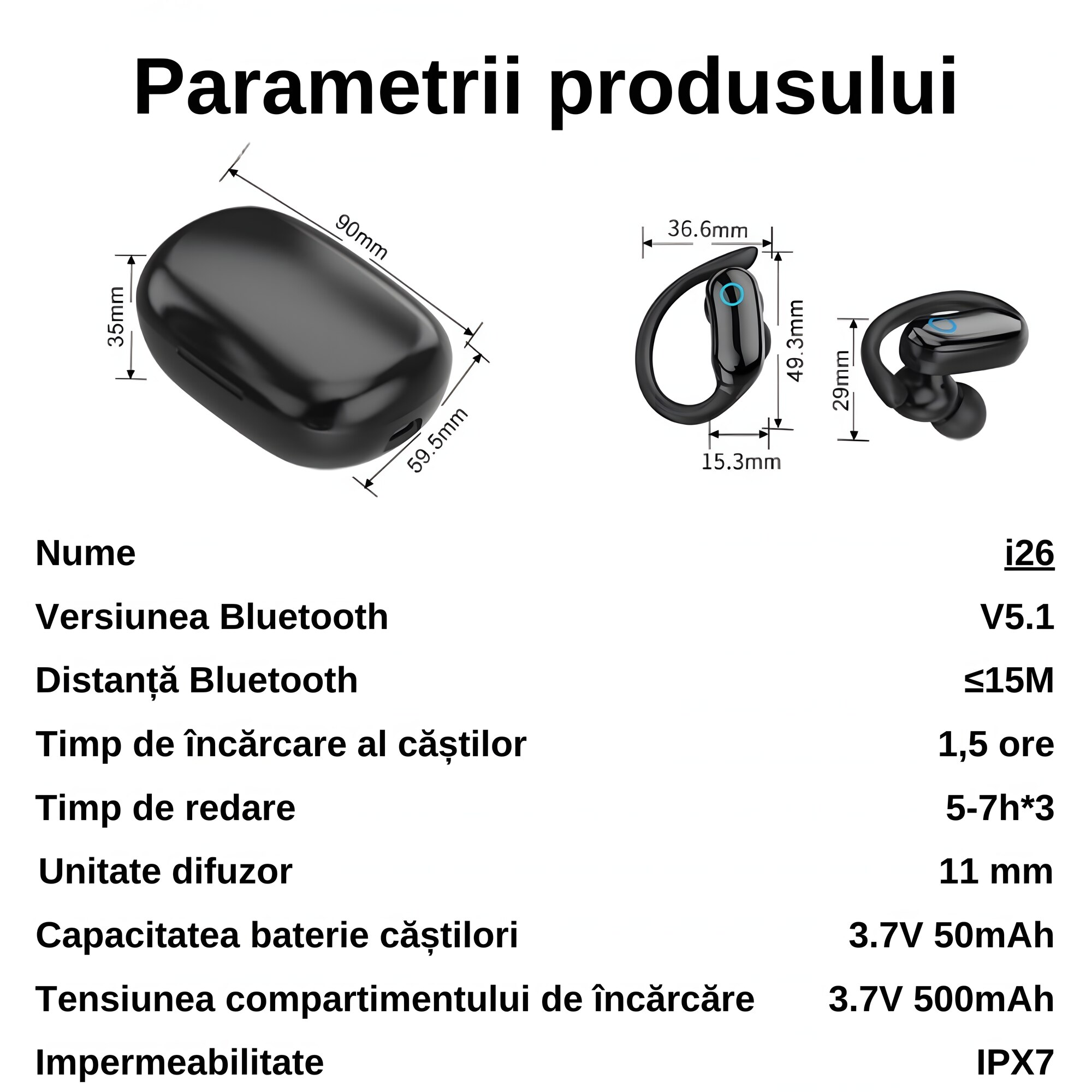 Bluetooth слушалки Безжични безжични слушалки Аудио в ухото