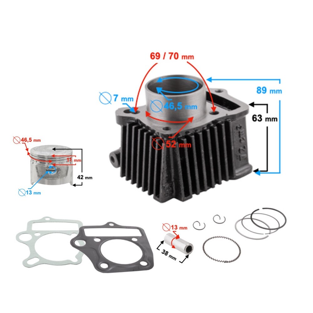 Set motor moped 4T 139FMB 80cc - eMAG.ro
