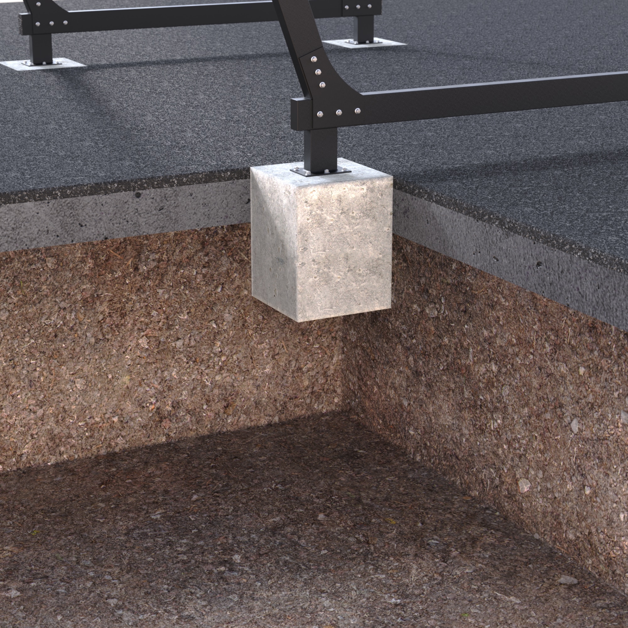 Structura carport auto, Todome, Model 02, 2 locuri, Metal, Gri antracit ...
