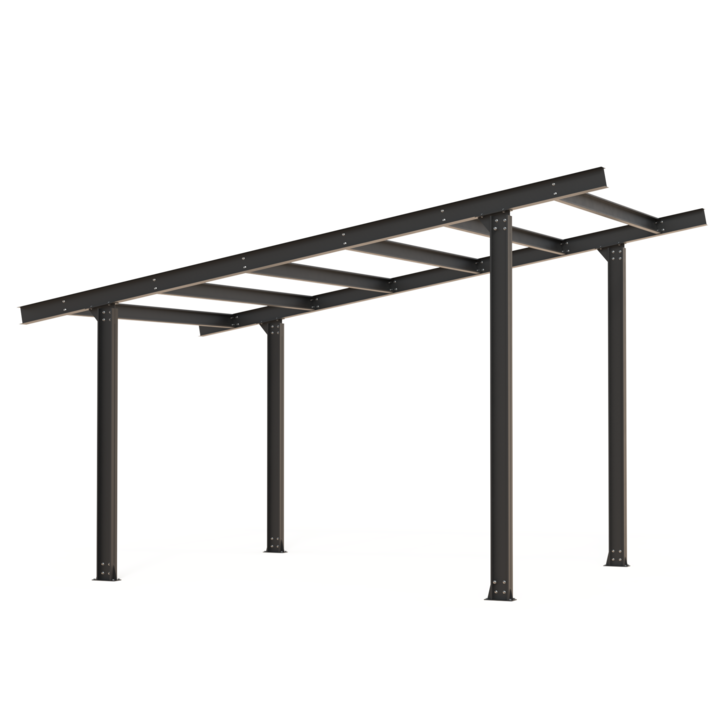 Structura carport auto, Todome, Model 05, 1 loc, Metal, Gri antracit ...