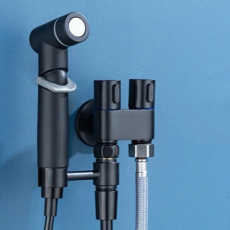 Set de dus cu functie bideu, Otel inoxidabil, Negru - eMAG.ro