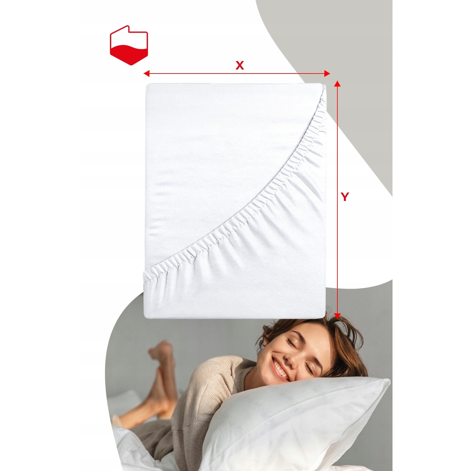 Cearceaf de pat cu elastic, Softimi, 120x200, groasa, 100% bumbac, alb ...