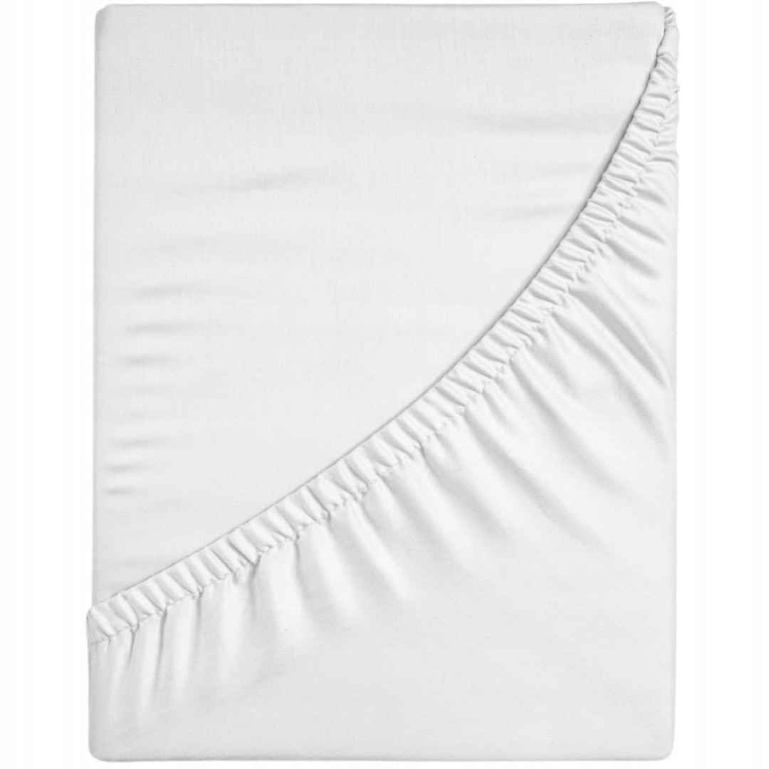 Cearceaf de pat cu elastic, Softimi, 120x200, groasa, 100% bumbac, alb ...