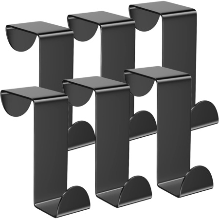 Set 4 carlige de usa, Sunmostar, Otel inoxidabil, Negru - eMAG.ro