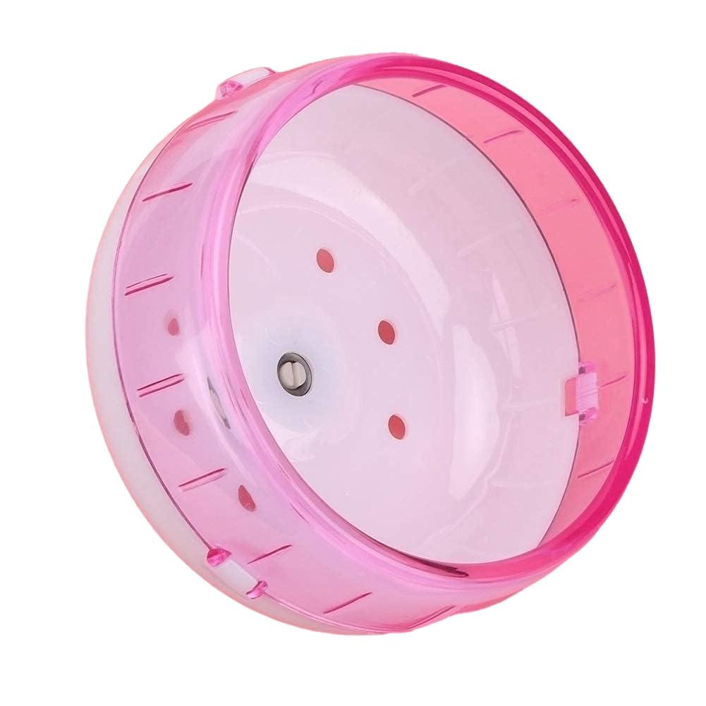 Roata de exercitiu pentru hamster, Mmgoqqt, plastic, alb/roz - eMAG.ro