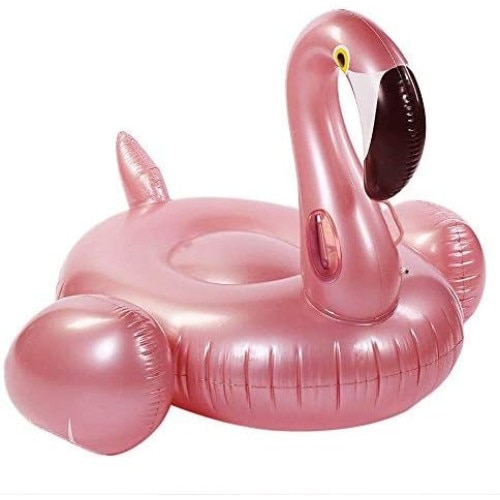 Colac gonflabil, Mmgoqqt, Model flamingo, PVC, Roz - eMAG.ro