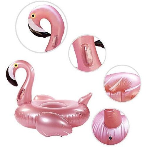 Colac gonflabil, Mmgoqqt, Model flamingo, PVC, Roz - eMAG.ro