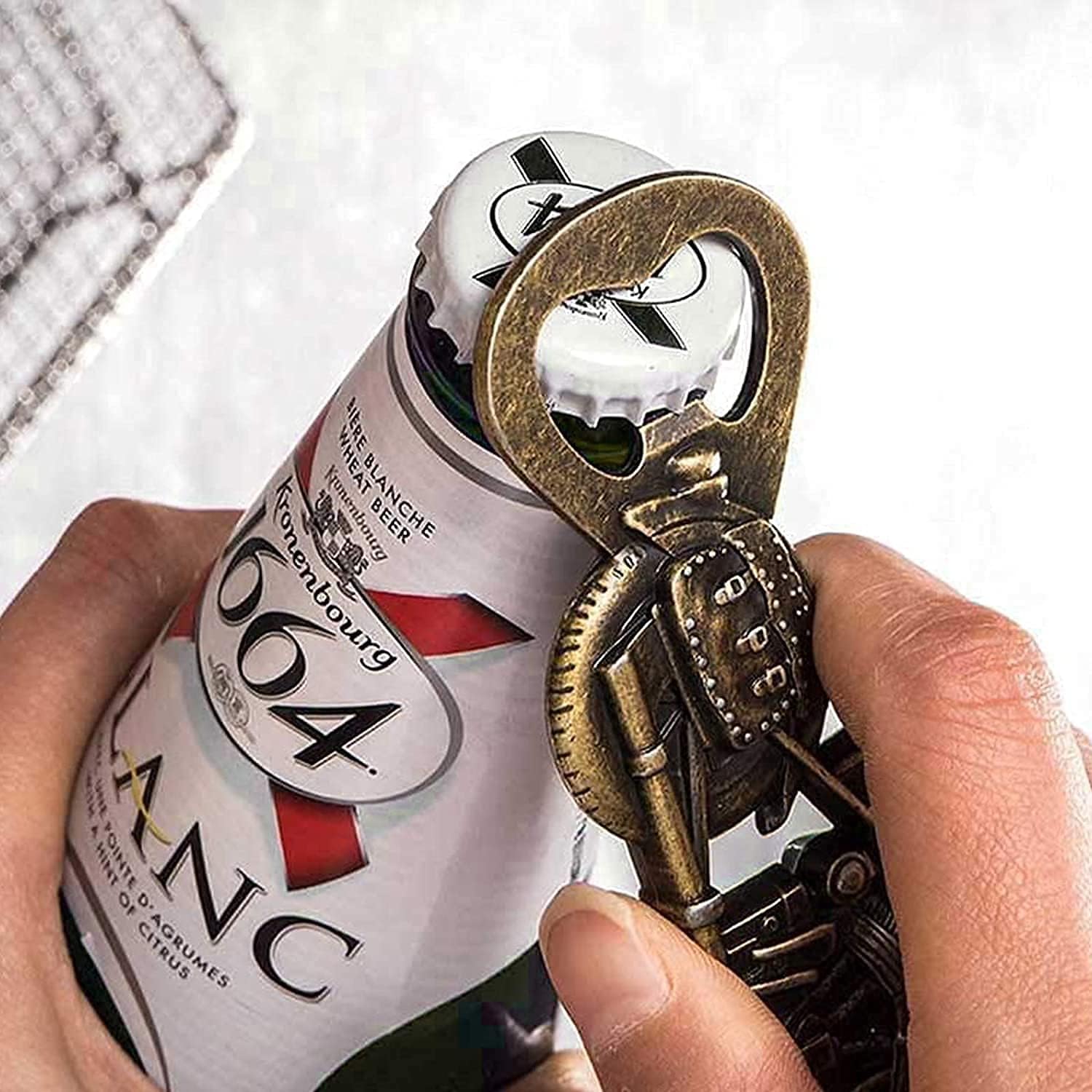 Set desfacator de sticle tip motocicleta retro cu breloc, Mmgoqqt ...