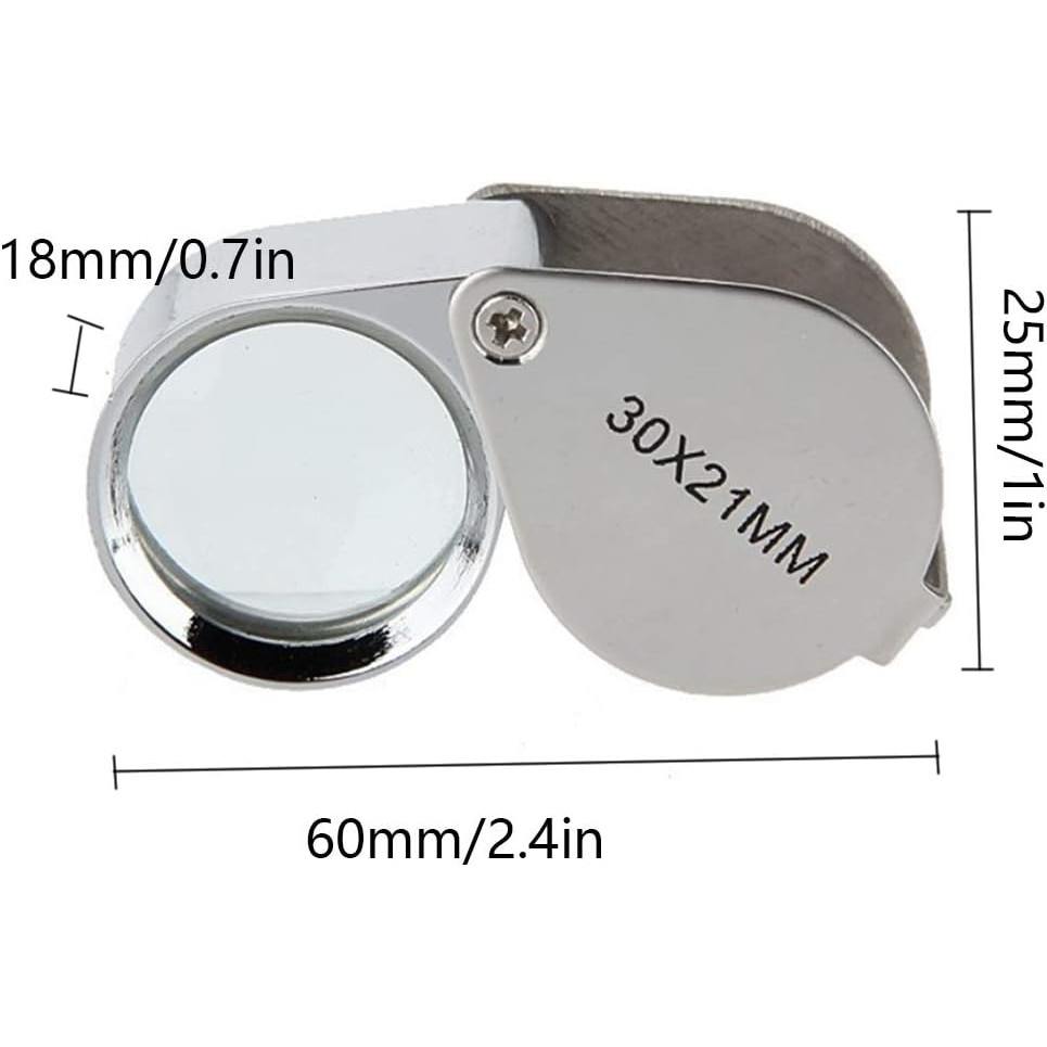 Set 2 lupe de bijutier, Mmgoqqt, Metal, 60 x 25 x 18 mm, Alb - eMAG.ro