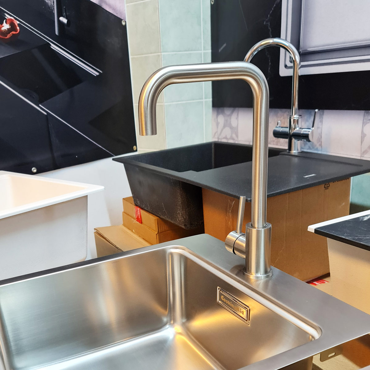 Baterie CookingAid NEPTUN Stainless Steel finisaj INOX periat - eMAG.ro