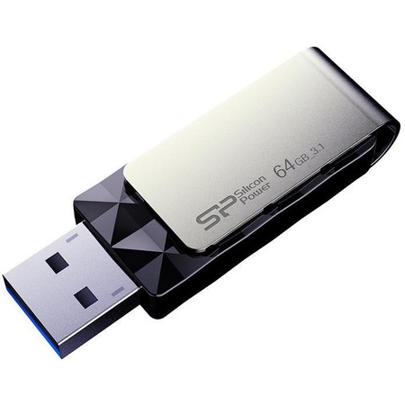 Stick memorie USB, Silicon Power, 64 GB, Negru/Argintiu - eMAG.ro