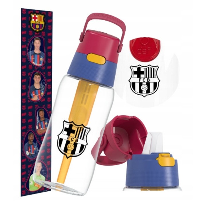 Sticla cu filtru de apa, Dafi, Solid, 0.5l, FC Barcelona - eMAG.ro