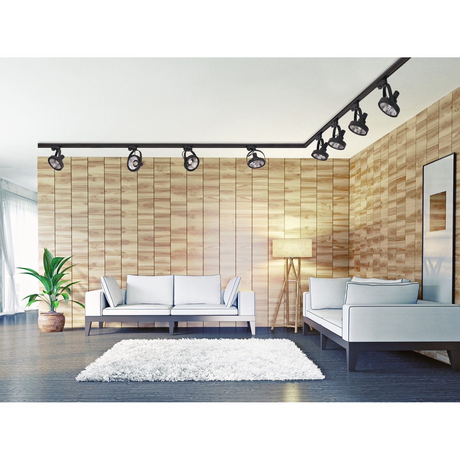 LED Leon x1 AR111 felszíni fali/mennyezeti lámpatest, matt fekete ...