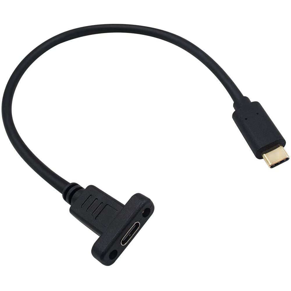 Cablu prelungitor USB 3.1 Type-C mama la Type-C tata, 30 cm, cu sistem ...