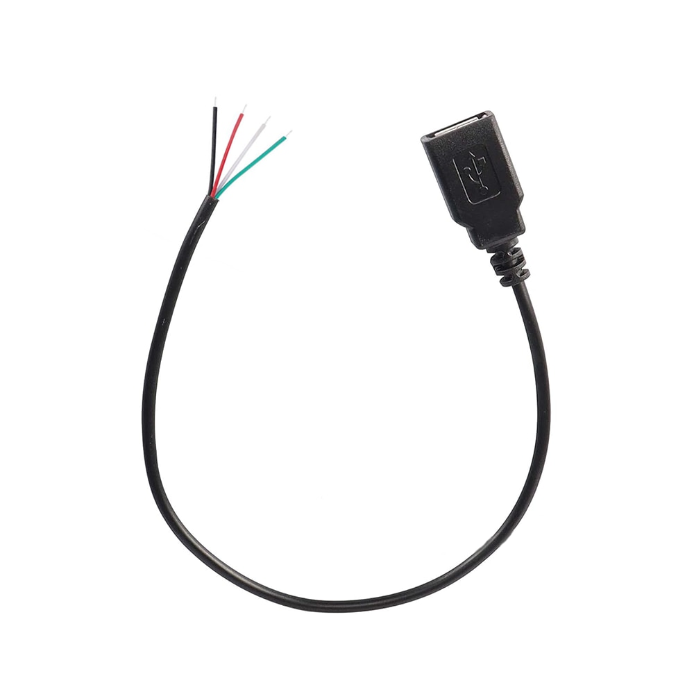 Cablu cu mufa USB A 2.0 mama la 4 fire deschise, 25 cm, negru - eMAG.ro