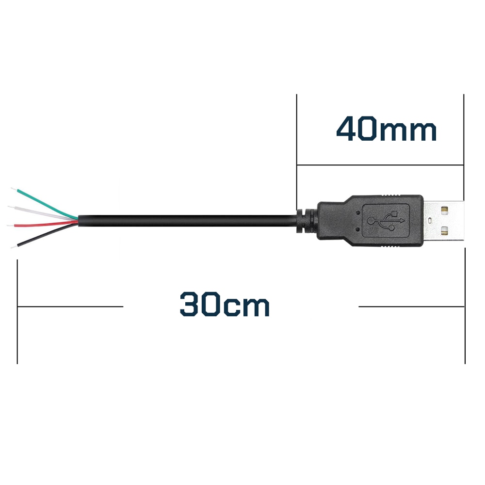Cablu cu mufa USB A 2.0 tata la 4 fire deschise, 25 cm, negru - eMAG.ro